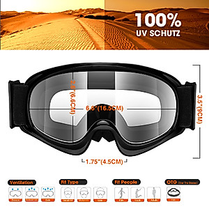 MAMBAOUT Kids Dirt Bike Goggles, Motorcycle Goggles for Kids, Kids ATV Off-Road Racing Goggles, Motocross Goggle for Boy Girl