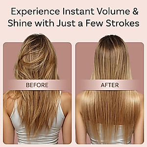 Lily England Vented Hair Brush for Blow Drying - Easy Detangling Hairbrush for Women for Fine, Thick, Curly Hair with Non-Slip Gel Handle - Static Free Vent Hair Brushes for Faster Drying, Rose Gold