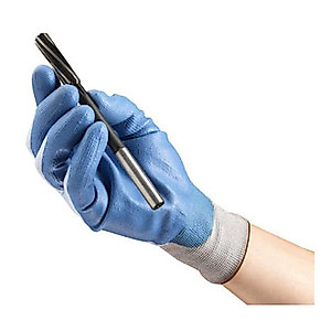 Ansell Healthcare 111707 Series 11-518 HyFlex Polyurethane Light Duty Cut Resistant Glove, Size 6, Blue (Pack of 144)