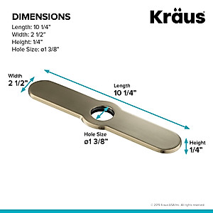 KRAUS Deck Plate for Kitchen Faucet in Brushed Gold, DP03BG