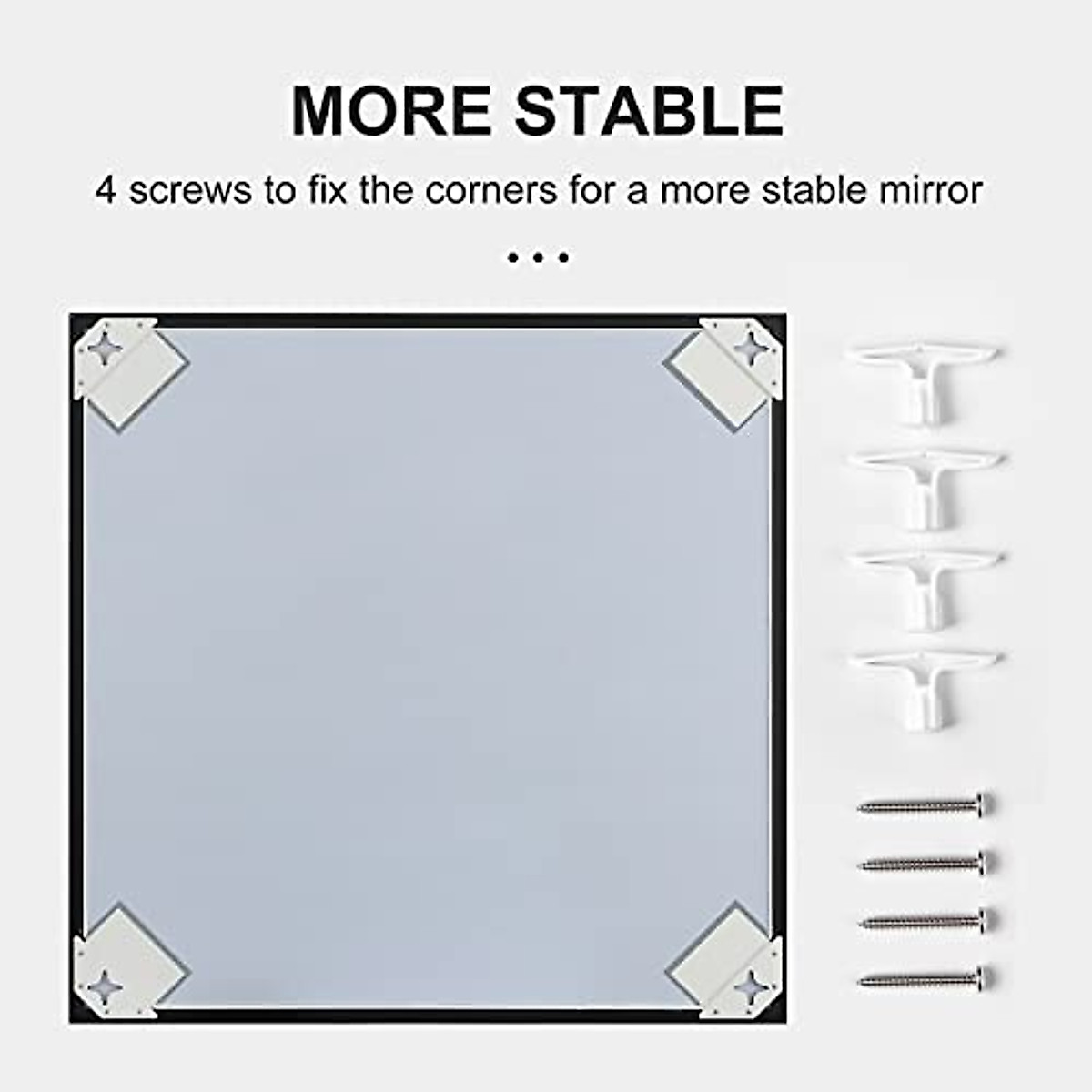 LEDLUX 24x36 Inch Black Mirror with Beveled Trim, Aluminum Frame Bathroom Vanity Mirror, Copper-Free Mirror, Rectangle Wall Mounted Mirror, Modern Rectangular Mirror Horizontal or Vertical