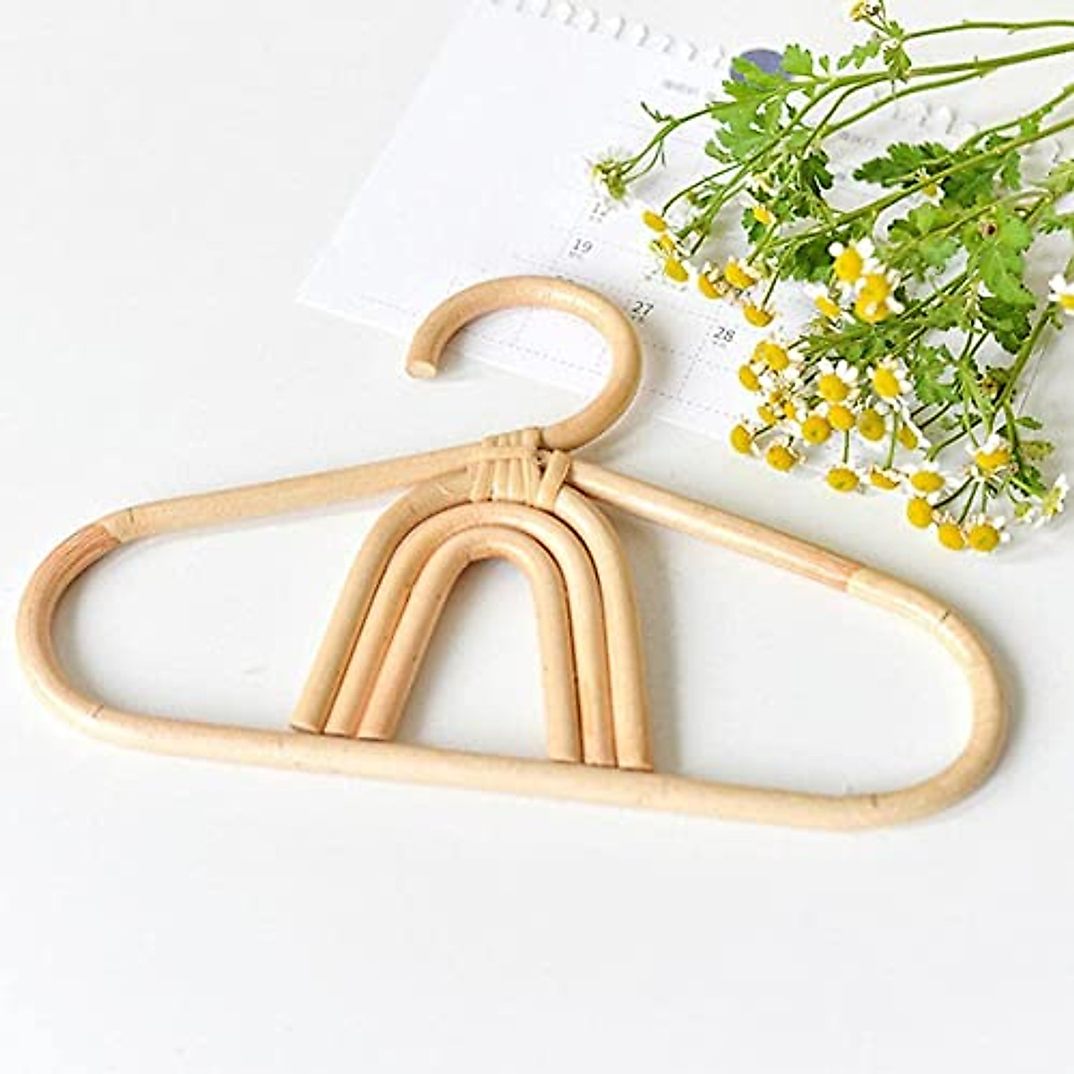 Rattan Hanger Kids Garments Organizer Rack Hat Hanging Hook Hooks Hanger Kids Room Rattan Wall Children's Hanger Decor