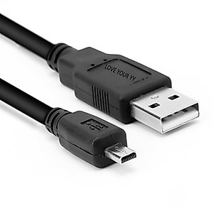 Replacement USB PC Camera Data Charging Cable Cord for Panasonic Lumix Camera DMC-ZS25 DMC-TZ35 DMC G7 ZS40 ZS50 SZ3 FT20 FS20 FX3 FX30 FX33 FX35 TZ8 TZ11 TZ15 FX80 FX9 FX90 FZ1 TZ24 & More (Black)