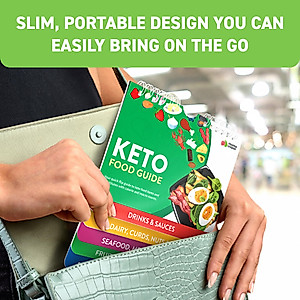 Keto Cheat Sheets Magnets Booklet - Keto Gifts For Women - Keto Diet Beginners Guide - Keto Food Book Magnetic Chart - Weight Loss Low Carb Ketogenic Diet Keto Cookbook Meal Plan - Keto Chow Mojo