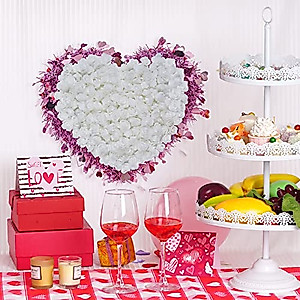 cnomg 200pcs Mini Artificial Rose Artificial Fake Rose Head Foam Artificial Rose for DIY Crafts Wedding Party Valentine's Day Festival Home Decoration(200, White)