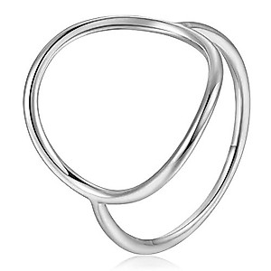 LEMON GRASS Gold Vermeil Open Circle Ring in Sterling Silver Size 9