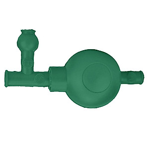 Lab Disposable Rubber Suction Bulb Pressure Quantitative Pipette Filler with 3 Valves(Green)