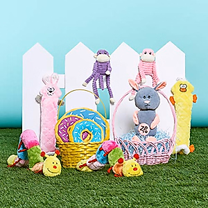 ZippyPaws - Spencer The Crinkle Monkey Dog Toy, Squeaker and Crinkle Plush Toy - Pink, Small