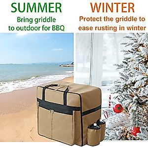 Griddle Cover for Blackstone 17"/22" Griddle, Blackstone Griddle Cover Storable Griddle with Hood and Stand, Grill Cover Large Capacity, Military Fabrics Thick, Waterproof and Wear Resistant, Only Bag