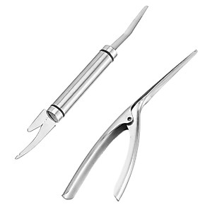 2 Sets Stainless Steel Shrimp Wire Stainless Steel Shrimp Peeler Dual Use Fish Scale Remover Dual Use Shrimp Cleaner Kitchen Accessories Home Accessory Daily Use Fish Scaler