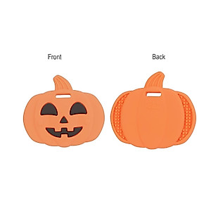 Nuby All Silicone Pumpkin & Chocolate Bar Teether – 2 Pack, 3+ Months