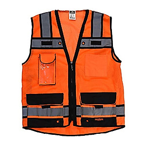 Radians SV65-2ZOM-M Industrial Safety Vest, Orange, Medium, Large