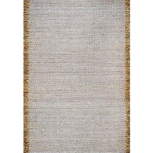 nuLOOM Flatweave Natural Fiber Fenella Area Rug, 6' x 9', Grey