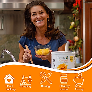 Ready Harvest Quick-Cook Pasta Elbows Small Pasta Instant Pasta Precooked Pasta | Bug Out Bag Food | Survival Food Emergency Food Supply #10 Can 25-Year Shelf Life 2 lbs 6 Cans