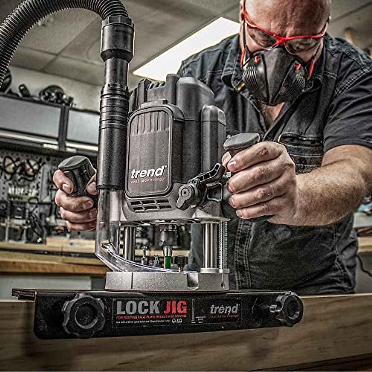 Trend Lock Jig Kit for Routing Face-Plate Recess and Mortise, LOCK/JIG