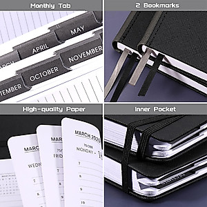 2024-2025 Appointment Book & Planner - Jul 2024 - Jun 2025, Daily Hourly Planner, 5.75" X 8.25", 60-Minute Interval, Faux Soft Leather Cover, Premium Paper, Academic Planner, Pen Holder, Inner Pocket