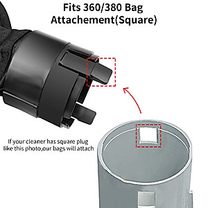 UCEDER Black Nylon Mesh Pool Cleaner Bags,All Purpose Filter Bag with Zipper Replacement for Polaris 360 and 380 Pool Cleaner (2)