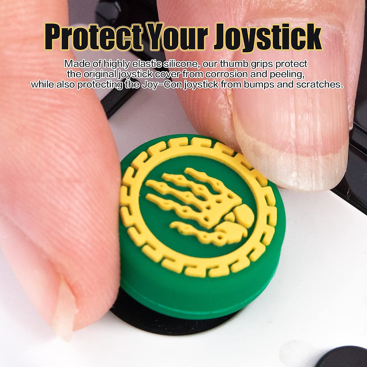 Switch Button Caps, Switch OLED Thumb Grip Caps and Switch Dpad Caps - Yellow Green