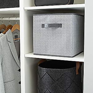 Simplify Collapsible Breathable Woven Cubes, Folds Away for Storage, Keeps Out Dust and Odors, Grey