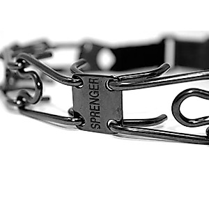 Herm Sprenger Black Stainless Steel Prong Dog Training Collar with Quick Release Buckle Ultra-Plus Pet Pinch Collar No-Pull Collar for Dogs Made in Germany 3.2mm x 20in Medium