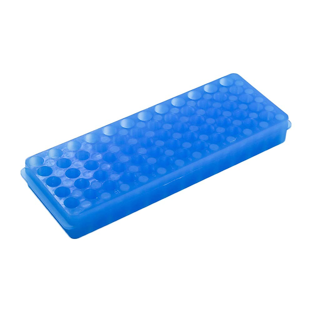 Dahszhi 2Pcs PCR Tube Rack, Double Panel Microcentrifuge Test Tube Rack Holder for 0.5ml 1.5ml 2ml Test Tube, 60-Well, Blue