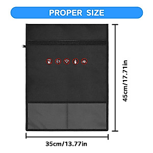 Boczif RFID Shielding Bag, Car Key FOB Cage Protector, RFID Signal Blocking Bag Shielding Cage Pouch Wallet Case for Cell Phone Privacy Protection, Anti-Spying Pouch, Anti-Tracking Case (Large)