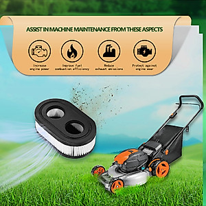 IRONHIT (2 Pack) 593260 798452 Air Filter, 593260 798452 334404 Lawn Mower, Replace for 4247 5432 5432k 09P00 09P702, 500 500ex 550ex 625e 675ex 725exi Series Engines, Fit for TB110 TB200 TB230 (2)