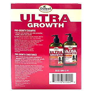Difeel Ultra Growth with Basil & Castor Oil Shampoo & Conditioner 12 oz. 2-PACK