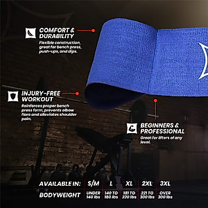 Sling Shot Mark Bell Reactive Exercise Assistance Workout Band for Men and Women to Assist with Bench Press, Dips, and Push Ups – (Level 2 Tension) (XL)