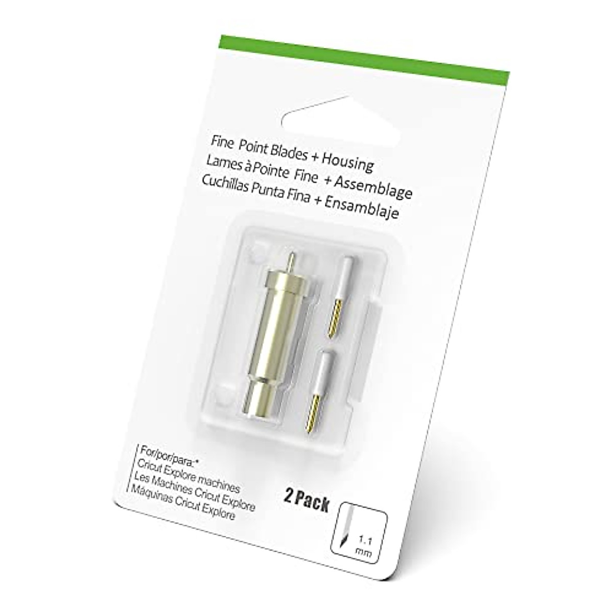 Premium Fine Point Cut Housing + Replacement Fine point Blade Compatible with Cricut Explore Air2/ Air3/ Cricut Maker/Maker 3 , Cut Thin to Medium Thickness Materials, Original Version(2 Blades) (Gold)