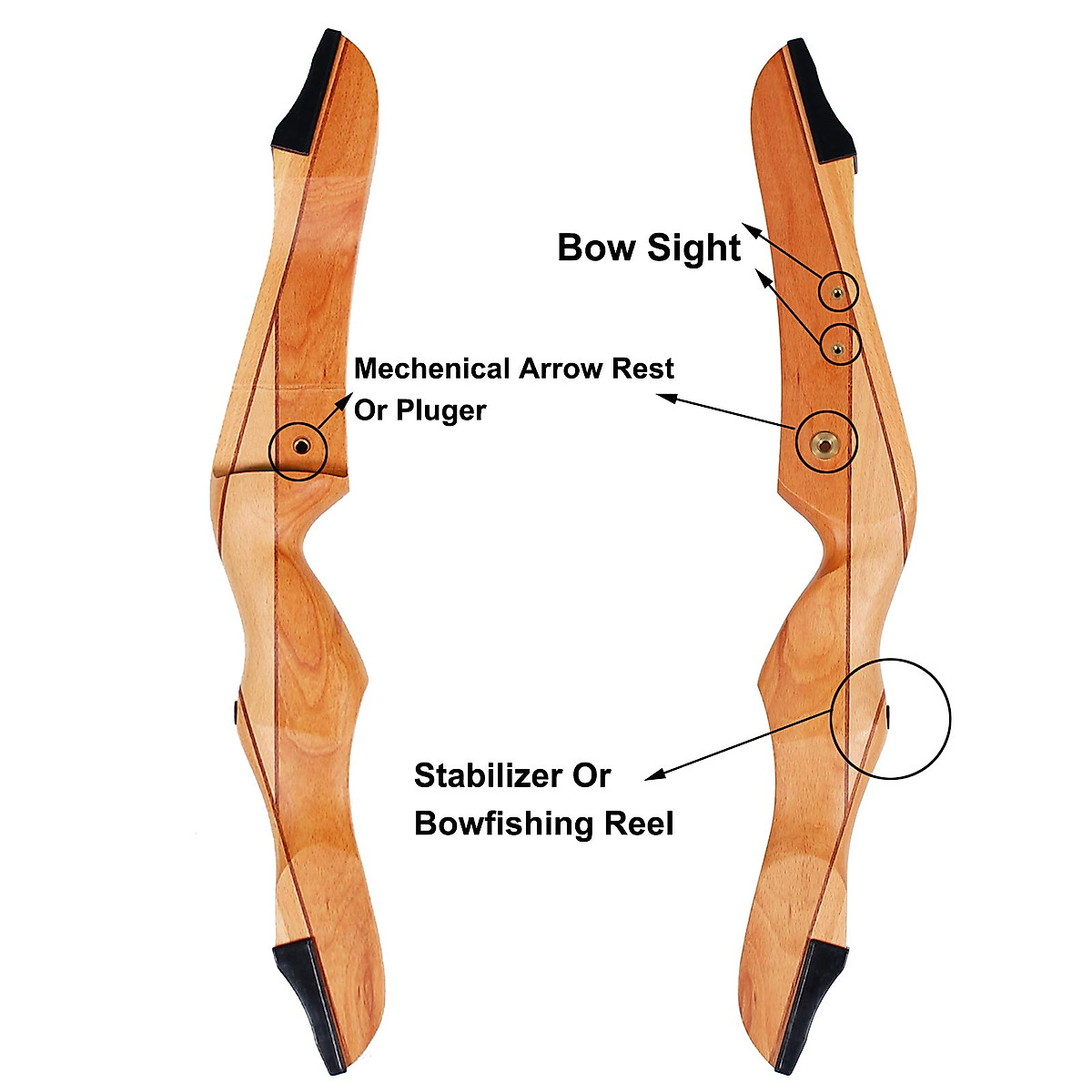 SinoArt 70" Takedown Recurve Bow Adult Archery Competition Athletic Bow Weights 14-40 LB Right Handed Archery Kit for Outdoor Training Hunting Shooting(24LBs, Right Hand)