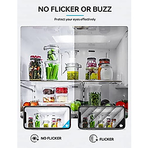 KINDEEP A15 Refrigerator LED Bulbs 60 Watt Equivalent, 7W Light Bulb Daylight White 5000K, 700LM for Appliance Fridge Light Bulb, Ceiling Fan, Waterproof, Non-Dim, E26 Base, 2 Pack