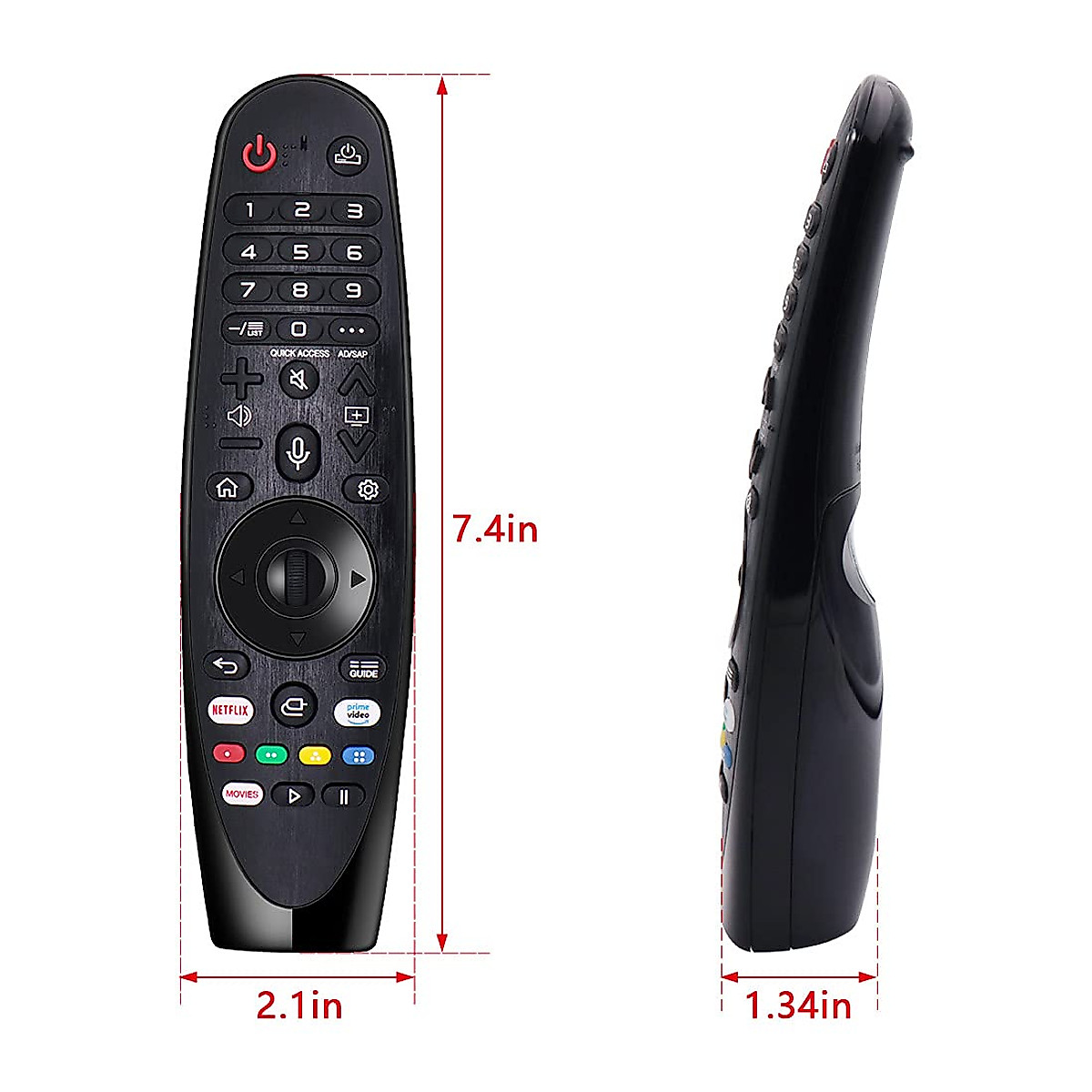 AN-MR650A AN-MR19BA AN-MR20GA Voice Magic Remote Control Replacement fit for LG Smart TV UN85 UN81 UN80 UN74 UN73 UN71 B7 B7A C7 E7 G7 W7 W8 B9 C9 E9 W9 NANO99 NANO97 Series