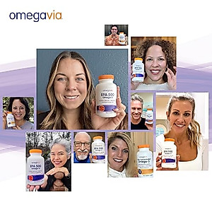 OmegaVia EPA 500, Purified Omega 3 Fish Oil Burpless Softgels, 500 mg EPA in Triglyceride Form, Unflavored Wild Fish Oil Supplements, No Fishy Burps, Non GMO and Gluten Free, IFOS 5-Star, 120 ct