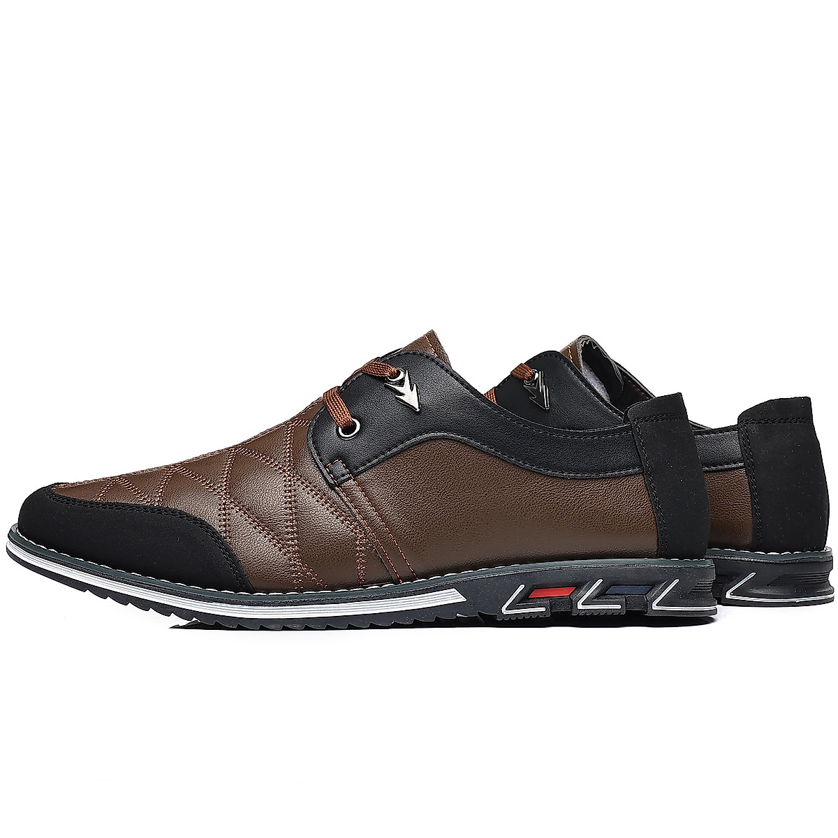 COSIDRAM Mens Casual Shoes Fashion Sneakers Dress Shoes for Men Walking Shoes Business Office Comfort Loafers Brown 10.5