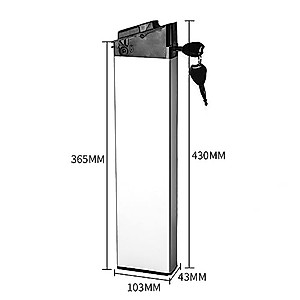 FREEDOH 48V E-Bike Battery 10.4Ah 12.8Ah 14Ah Removable Lithium Battery 48 Volt Folding Built-in Electric Bike Battery for 250W-700W Bike Motor with Charger,48v,10.4Ah