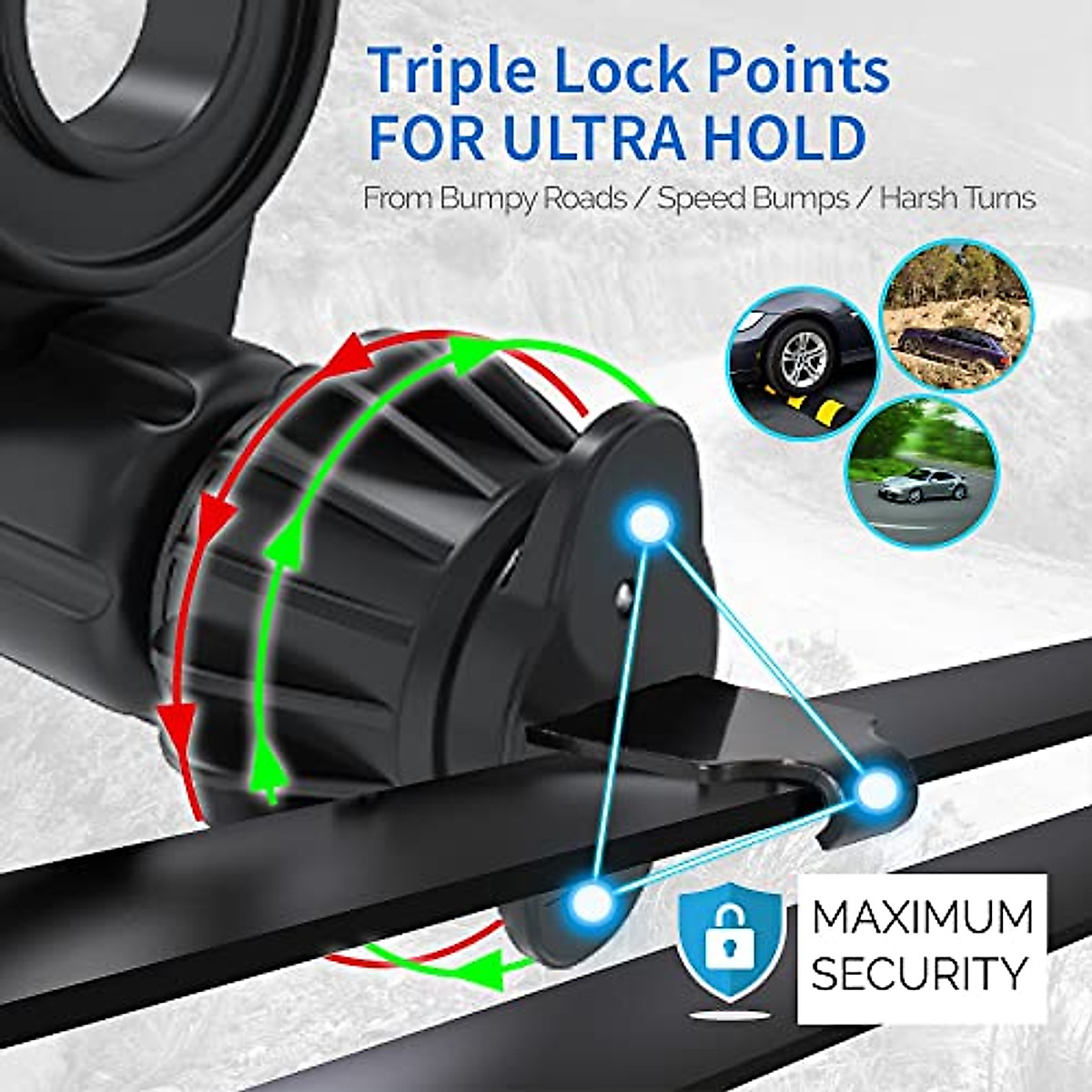 UMount Magnetic Car Socket Mount Works with PopSockets for AC Vent Clip, Mount for Pop Mount, Car Phone Holder for Pop Grip, 360 Rotation Ultra Stability