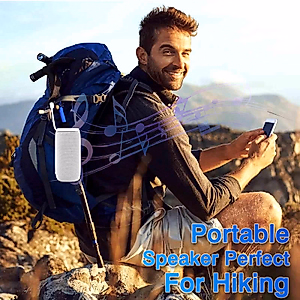 UrbanX Scorpio Series Bluetooth Speaker, IPX6 Waterproof Speakers HD Surround Sound with Punchy Bass, True Wireless Pairing, BT5.3, Portable Speaker for Redmi Note 4 - White