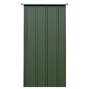 Scotts 6' x 3' x 6' Garden Storage Cabinet, Compact Outdoor Lockable Metal Shed Kit for Backyard, Patio, and Lawn