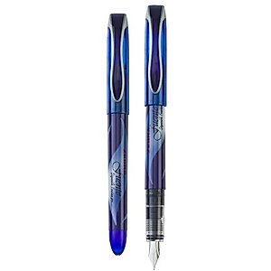 Zebra Pen Fuente Disposable Fountain Pen, 0.6mm Point, Blue Ink, 12-Pack