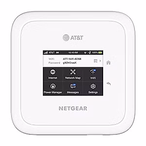 NETGEAR Nighthawk M6 5G WiFi 6 Mobile Hotspot Router (MR6110) – Blazing Fast Wireless Hotspot Router, Unlocked, Certified with AT&T and T-Mobile - White (Renewed)