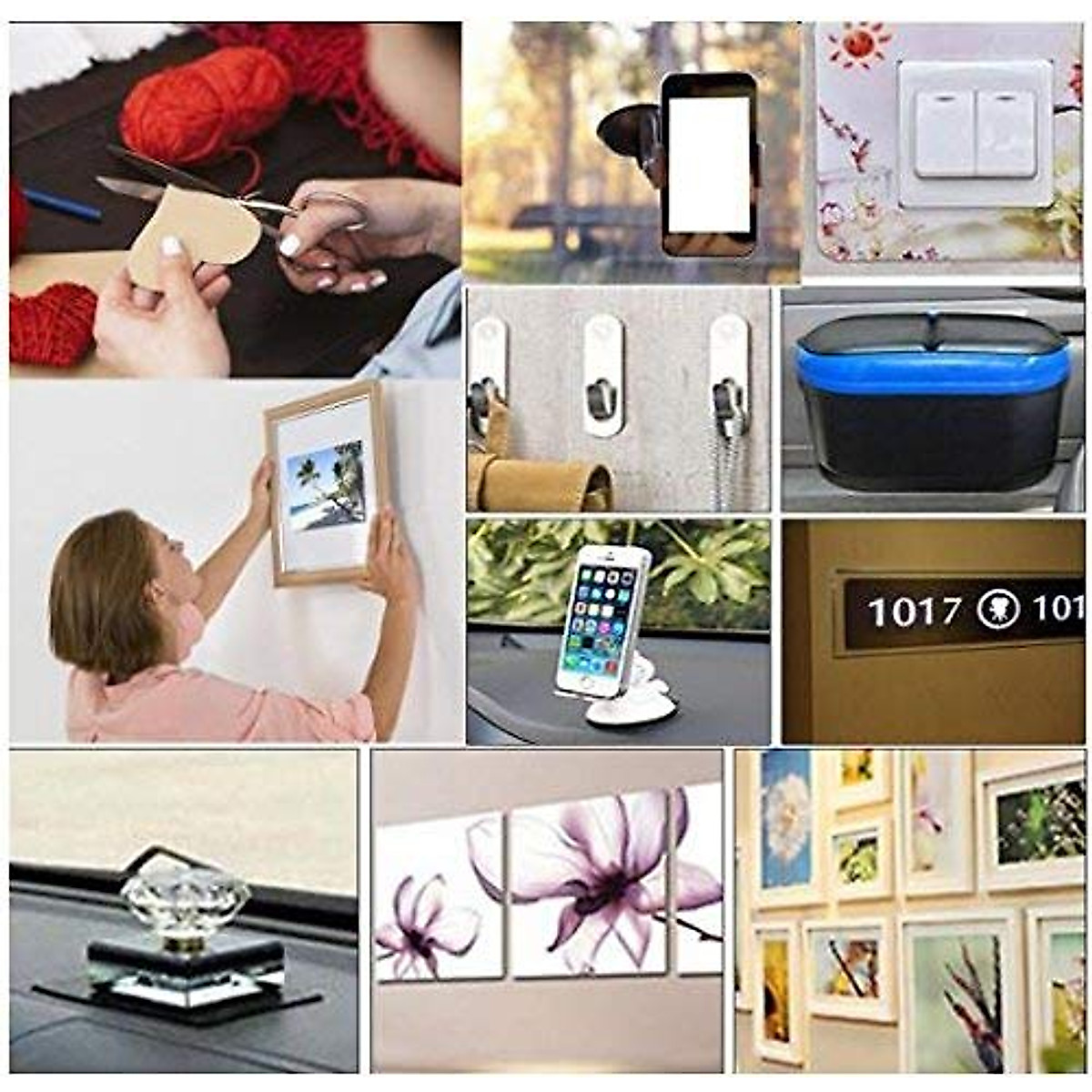 OYEAA 4 Double Sided Sticky Pads 3.15 Inches Round Adhesive Suction Tab Perfect for Mounting, Dashboard Toys, Windshield, GPS, Tiles, Wall Pictures