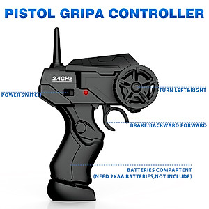 YUAN PLAN RC Drift Car, Mini Drift RC Cars 1:24 RC Car 4WD Drift Racing Car 2.4GHz Remote Control Cars with Headlight for Kids Electric Remote Toy Racing RC Car for 4 5 6 7 8-12 Year Old Kids