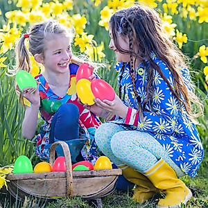 Aitsite 16 Pack Fillable Plastic Easter Egg with Pull-Back Construction Vehicles for Easter Theme Party, Favor Easter Eggs Hunt, Basket Stuffers Fillers, Classroom Prize, Birthdays Gifts