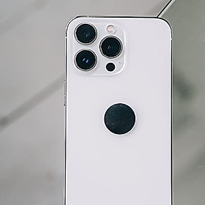 Karelian Heritage Non-Polished Round Shungite Sticker 20 mm (0,8 inches) | Shungite Protection Plate | Total Shield Shungite Sticker with Carbon Fullerenes | Authentic Shungite for Cell Phone FRE11