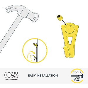 OOK 50615 Professional Picture Hangers, Art Hangers, Padded, Brass, Reusable Picture Hooks, 20lb (15 set)