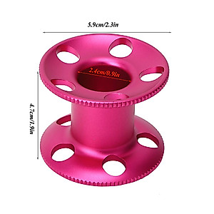 Keen so Aluminum Alloy Diving Spool Reel Guideline Underwater Finger Spool Reel for Freediving Snorkeling (Red) Diving