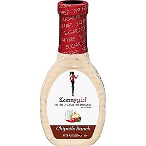 Skinnygirl Fat-Free Salad Dressing, Sugar-Free Chipotle Ranch, 8 Ounce
