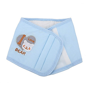 Baby Belly Belt, Newborn Abdomen Keep Warm Button Band Children Waist Support Band for Toddler Boys or Girls, 22inchx6.3inch(Blue)
