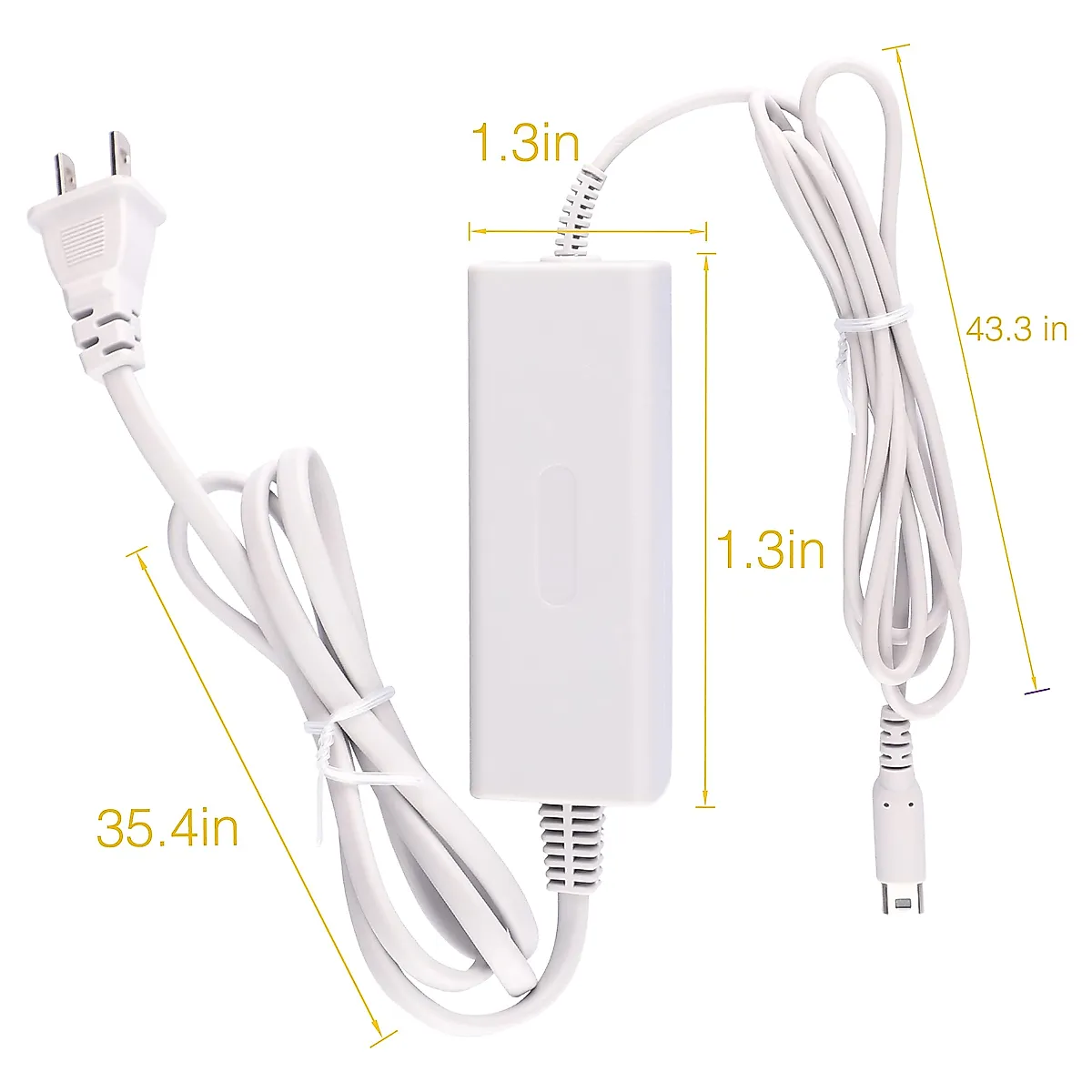 Charger Kits for Wii U Gamepad, AC Power Adapter Charger and USB Charging Cord for Nintendo Wii U Gamepad Remote Controller